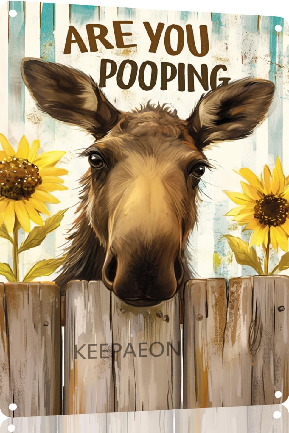 Amazon.com : KEEPAEON Are You Pooping Moose Vintage Metal Wall Art ...