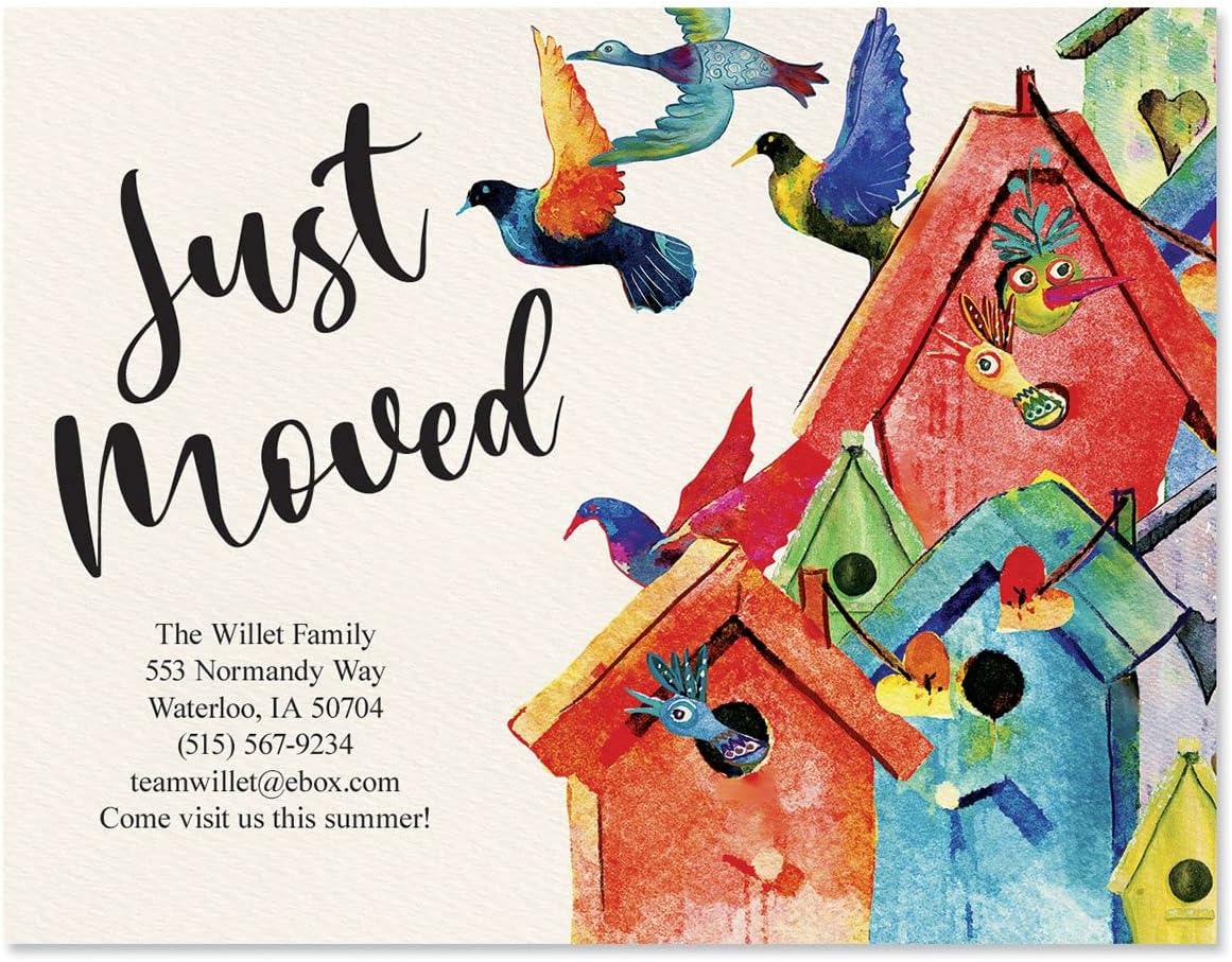 Amazon.com : Funny New Address Card Pack - 18 Cards and 19 Envelopes ...