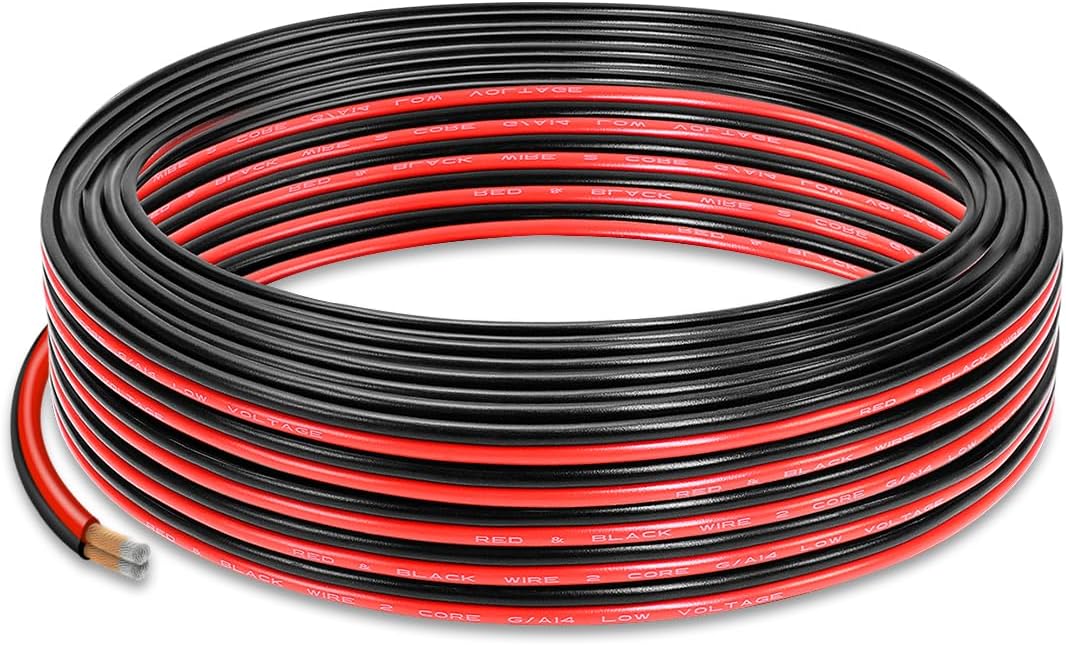 UCINNOVATE 14 AWG Electrical Wire, Flexible 100FT (50FT Red + 50FT ...