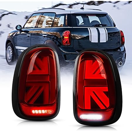Amazon.com: VLAND LED Union Jack Smoked Tail Lights Compatible For ...