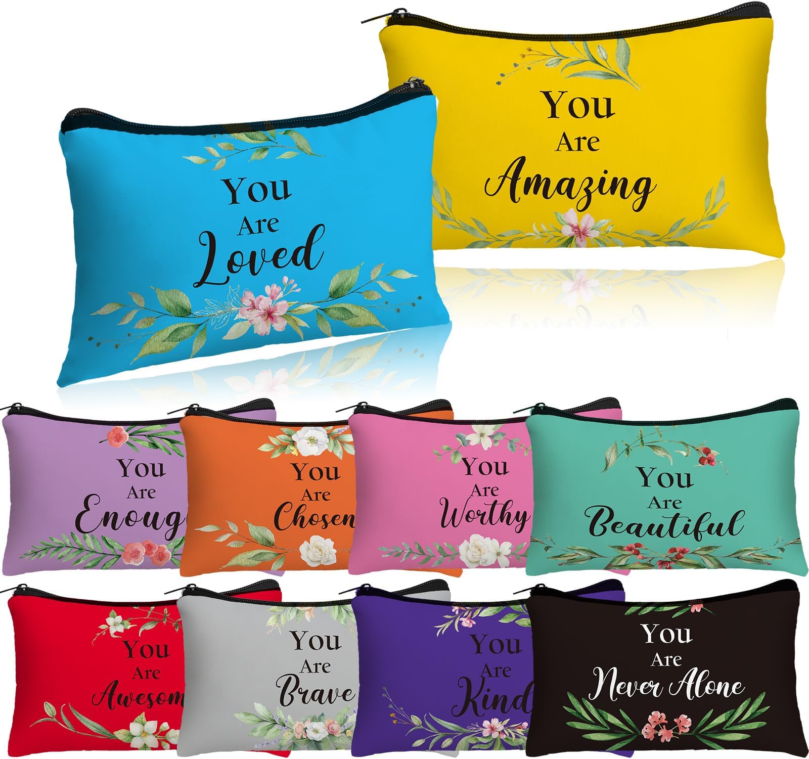 Amazon.com: Talltalk 14 Pcs Inspirational Christian Cosmetic Bags for ...