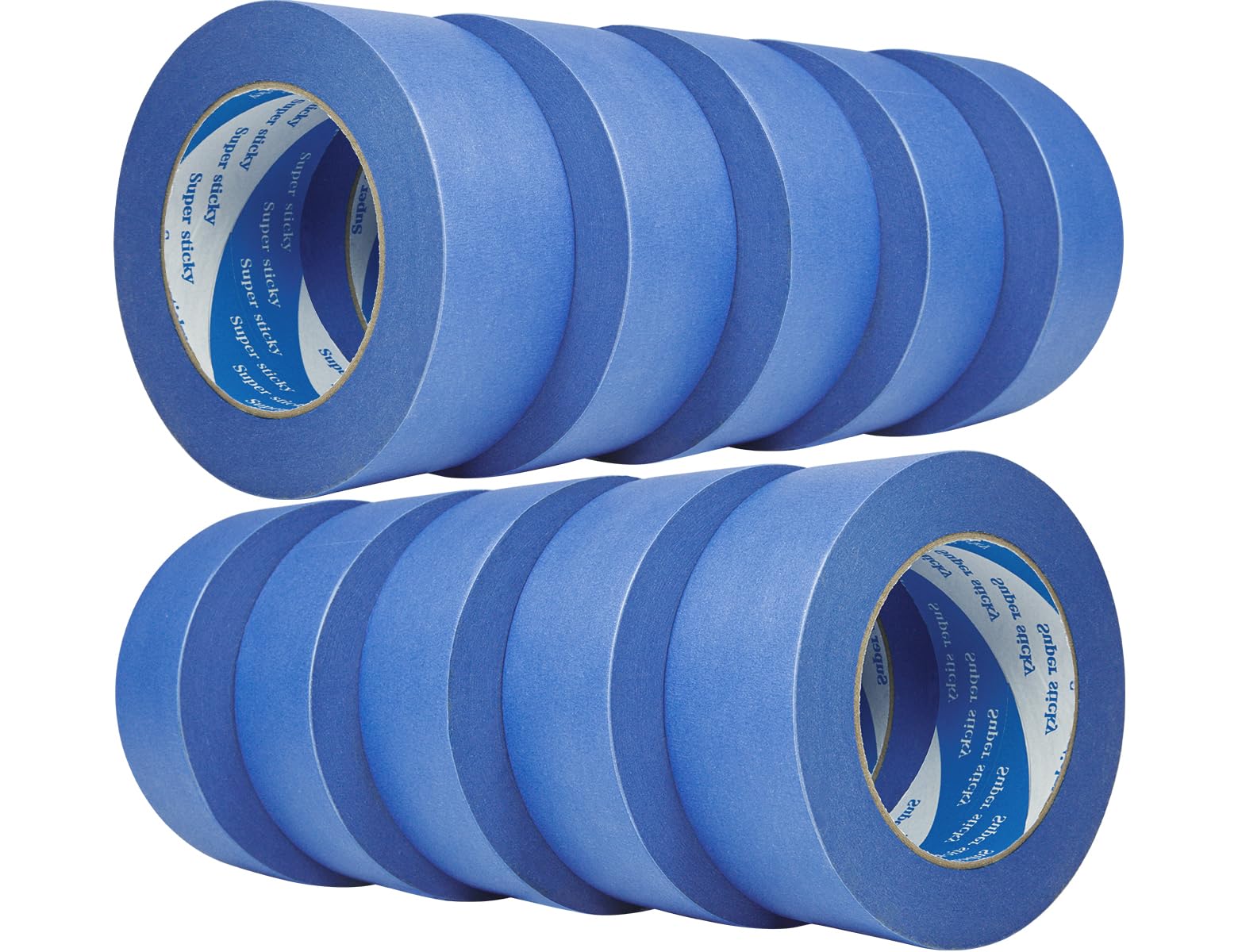 10 Rolls Blue Painters Tape 2 Inch, Bulk Masking Master Tape 60 Yards ...