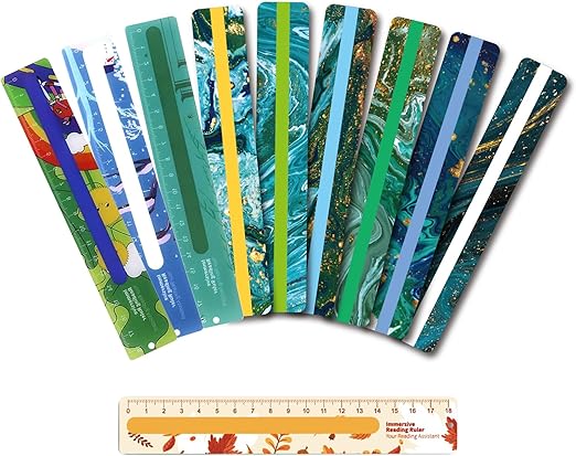 Amazon.com: 10 Pieces Guided Reading Strips, Colored Highlight Line ...