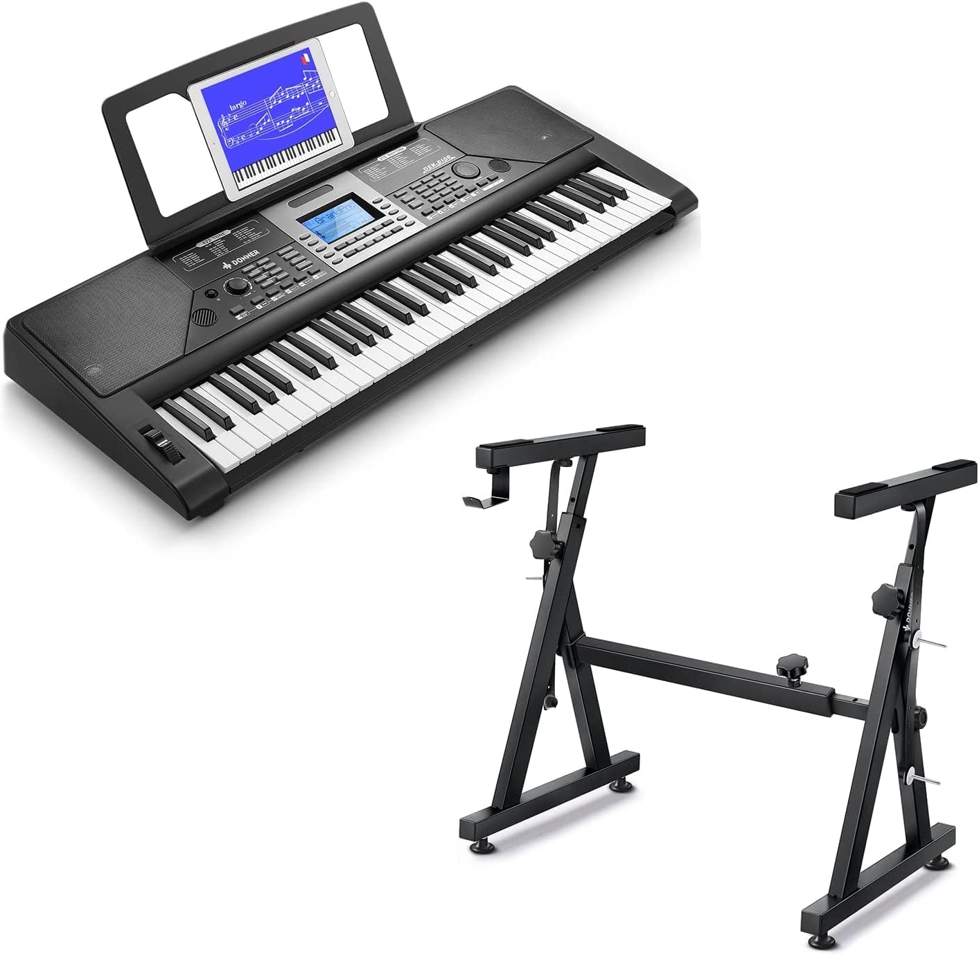 Amazon.com: Donner Keyboard Piano, 61 Key Piano Keyboard, Force ...