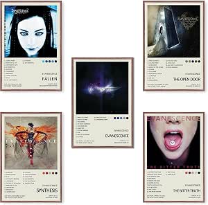 Amazon.com: Evanescence Album Cover Limited Edition Posters (Set of 5 ...