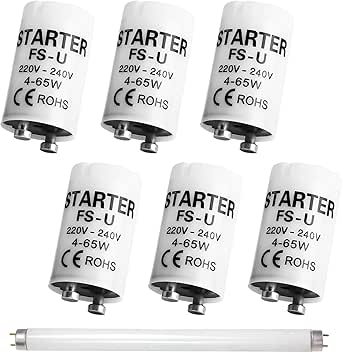 Fluorescent Light Starter Switches 6Pcs 4-65W 220-240V Universal Starters for Fluorescent Tube ...