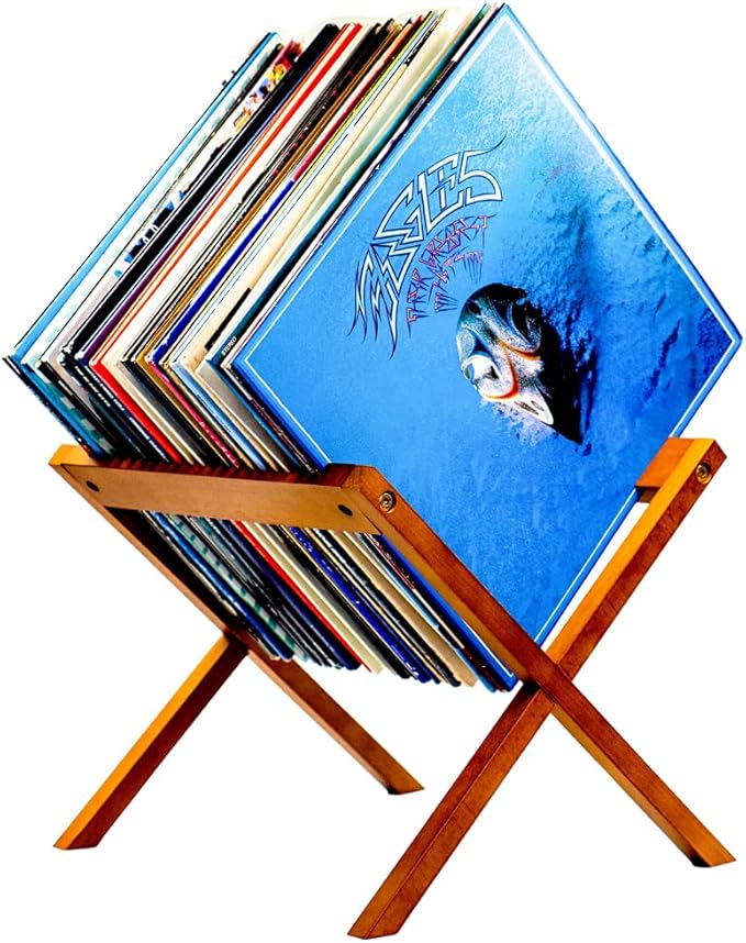 Amazon.com: The Happy Human Co Vinyl Record Storage Rack to Display and ...