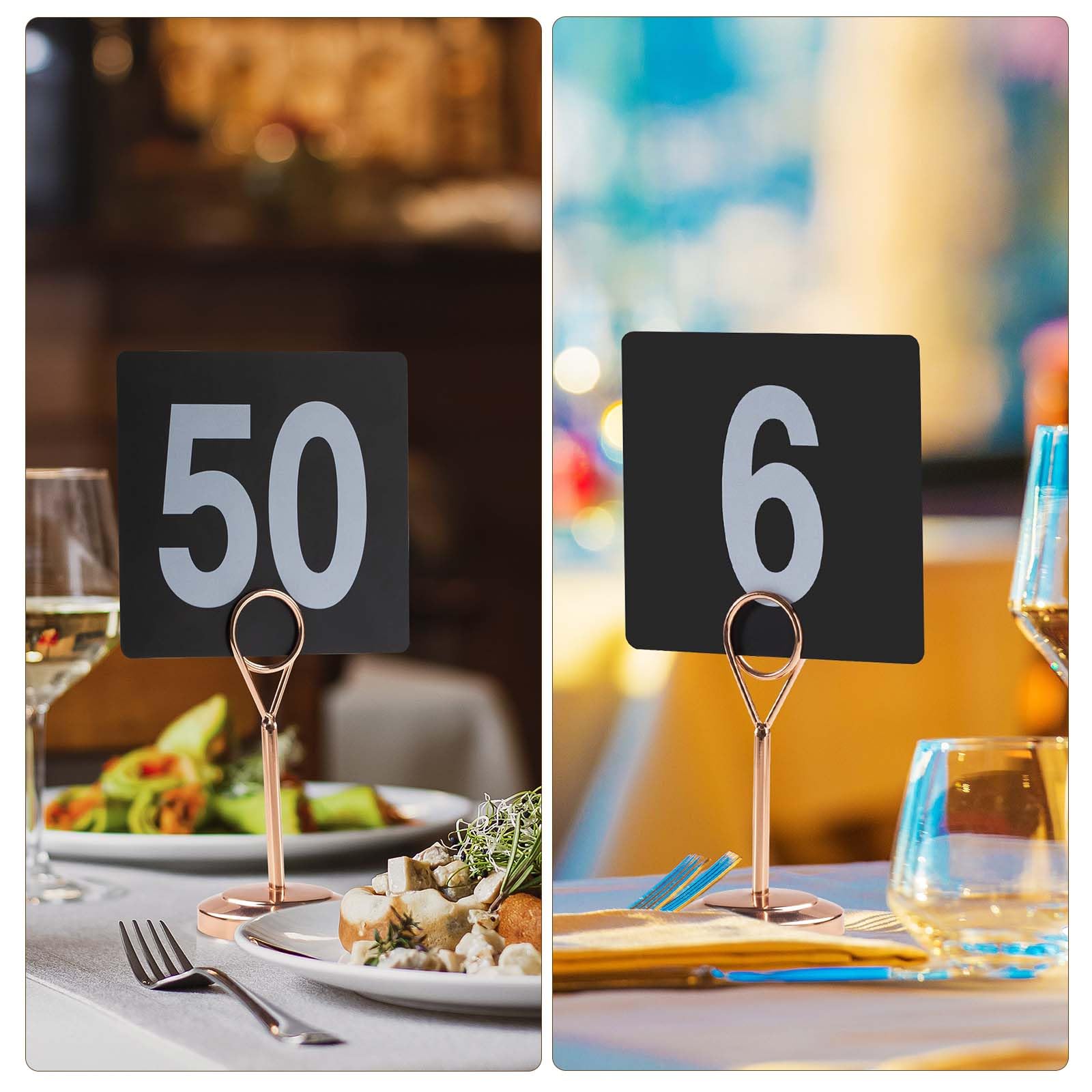 Snapklik.com : Table Number Cards 1-50, Double Sided Restaurant Table ...