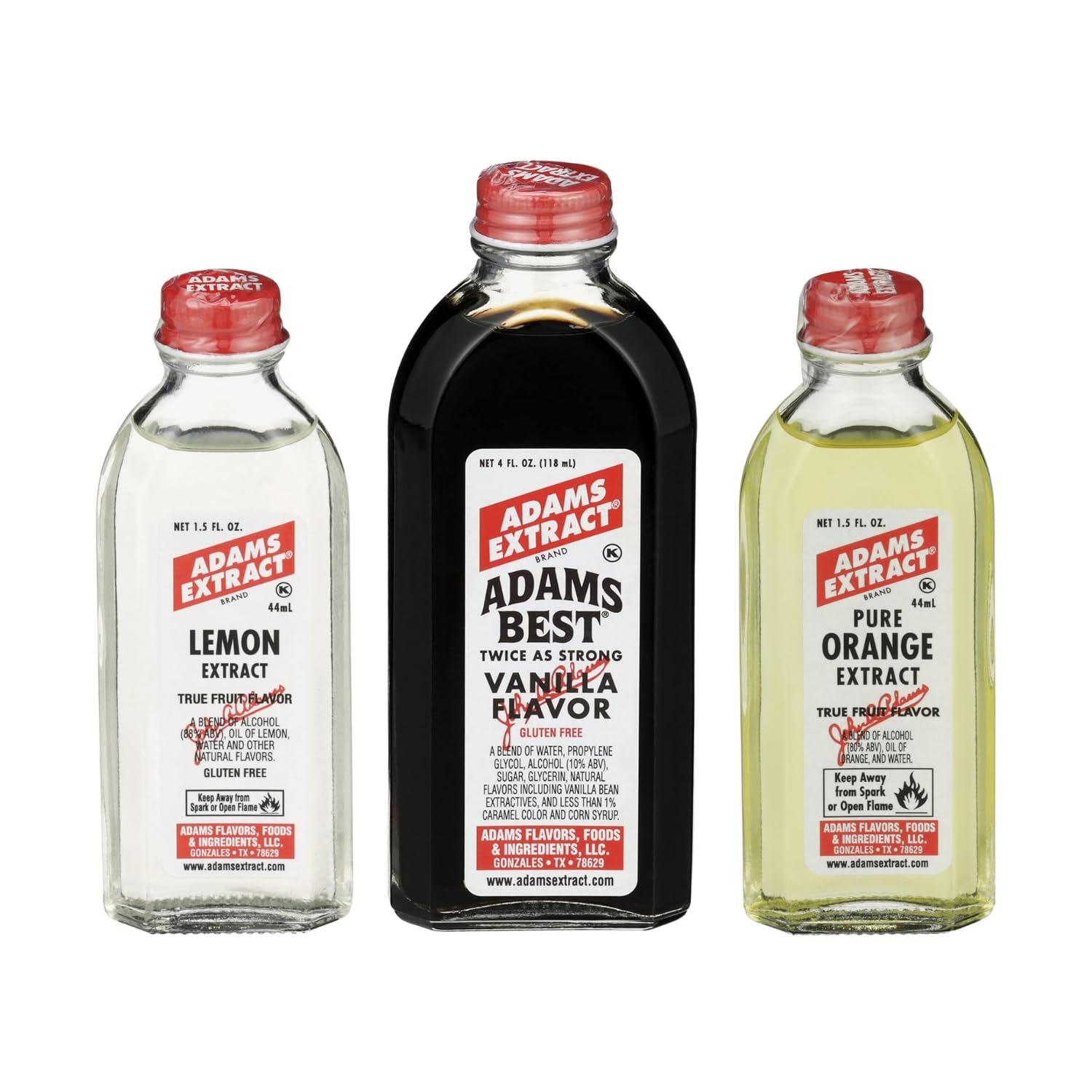 Amazon.com: Adams Extract True Fruit Flavor, Gluten Free (Vanilla+Lemon ...