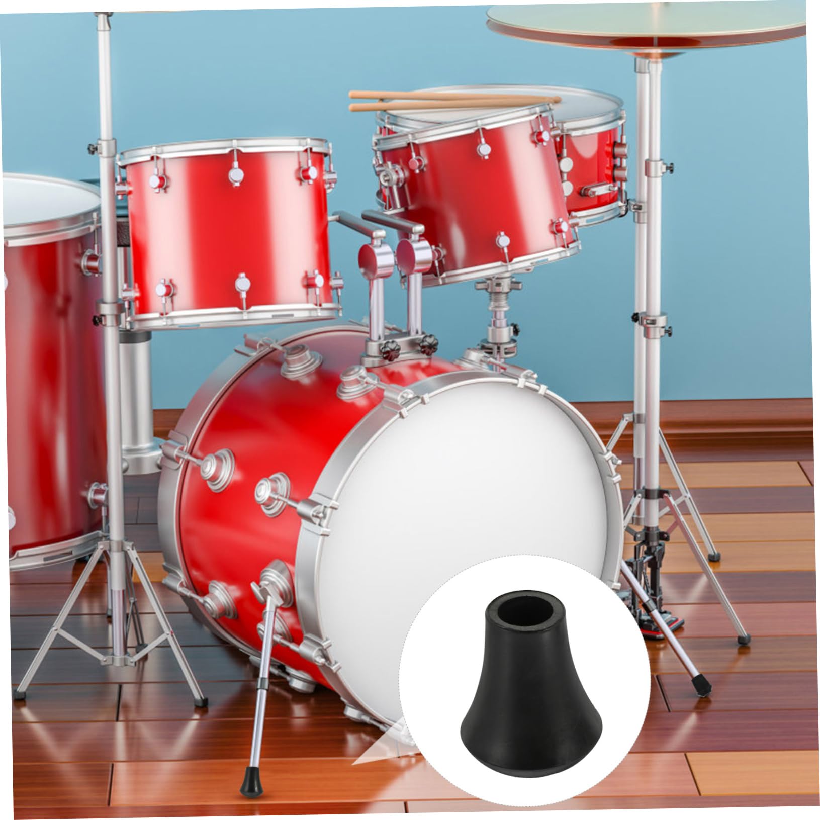 Snapklik.com : 10pcs Anti-slip Drum Leg Bracket Drum Leg Protectors ...
