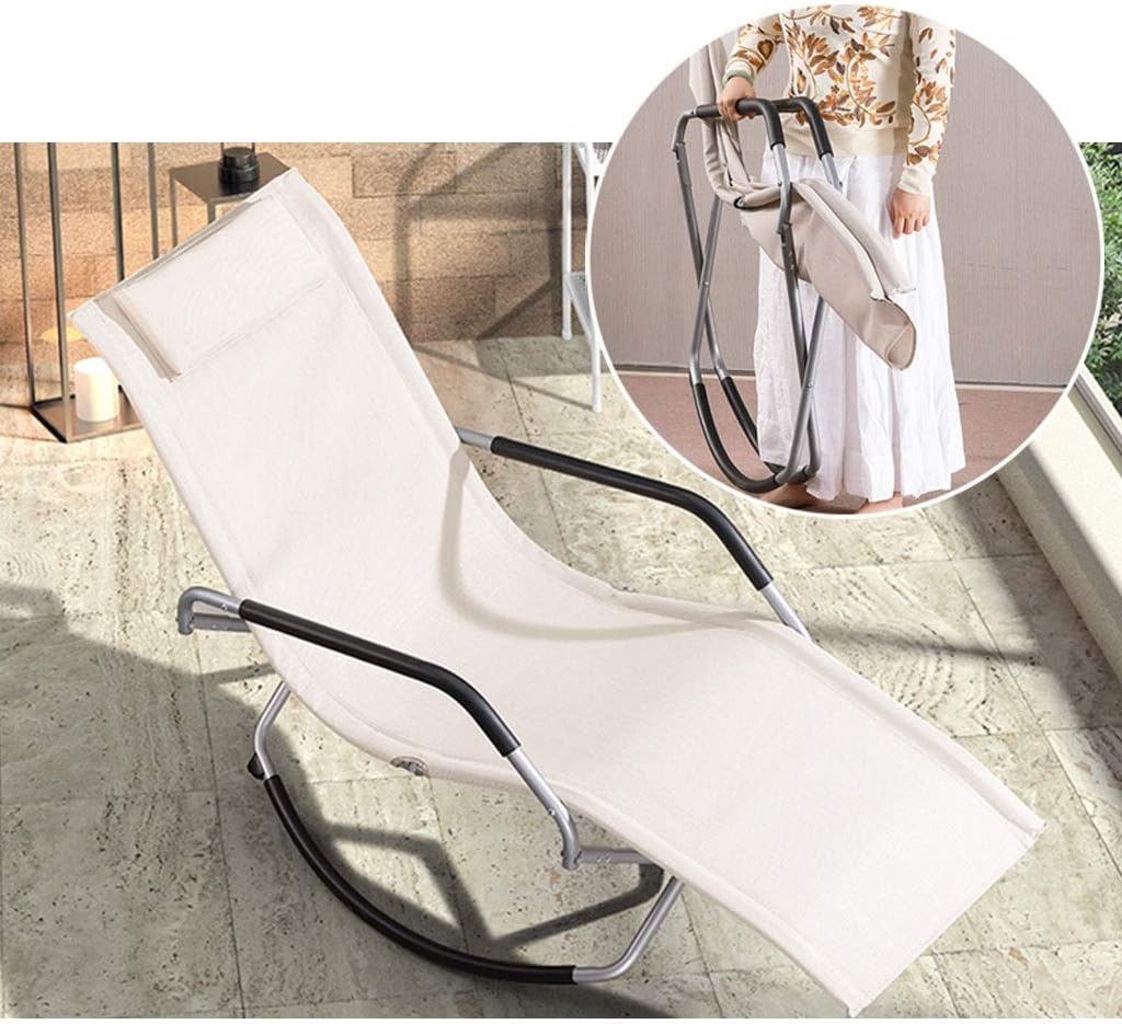 Amazon.com: ZHEN GUO Folding Rocking Chair Orbital Lounger with Pillow ...