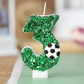 Amazon.com: Soccer Football Birthday Candles, OUDEKE Creative Smokeless ...