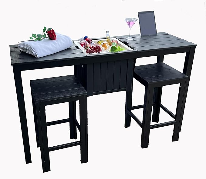 Amazon.com: Spatender Patio Bar Table- Hot tub Side Tabel with Ice ...