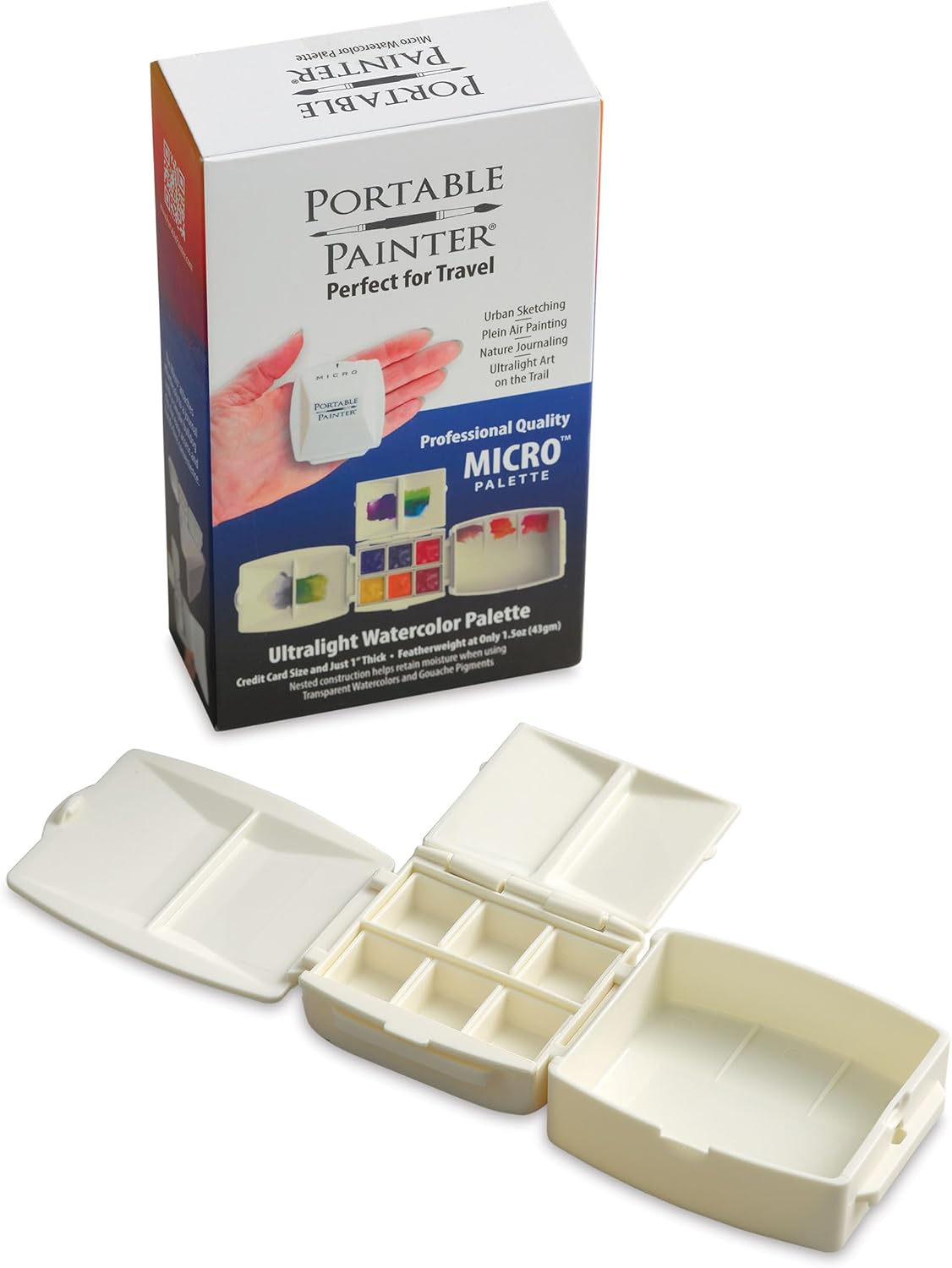 Amazon.com: Portable Painter Micro Palette, 2.95x2.17x1in, White ...