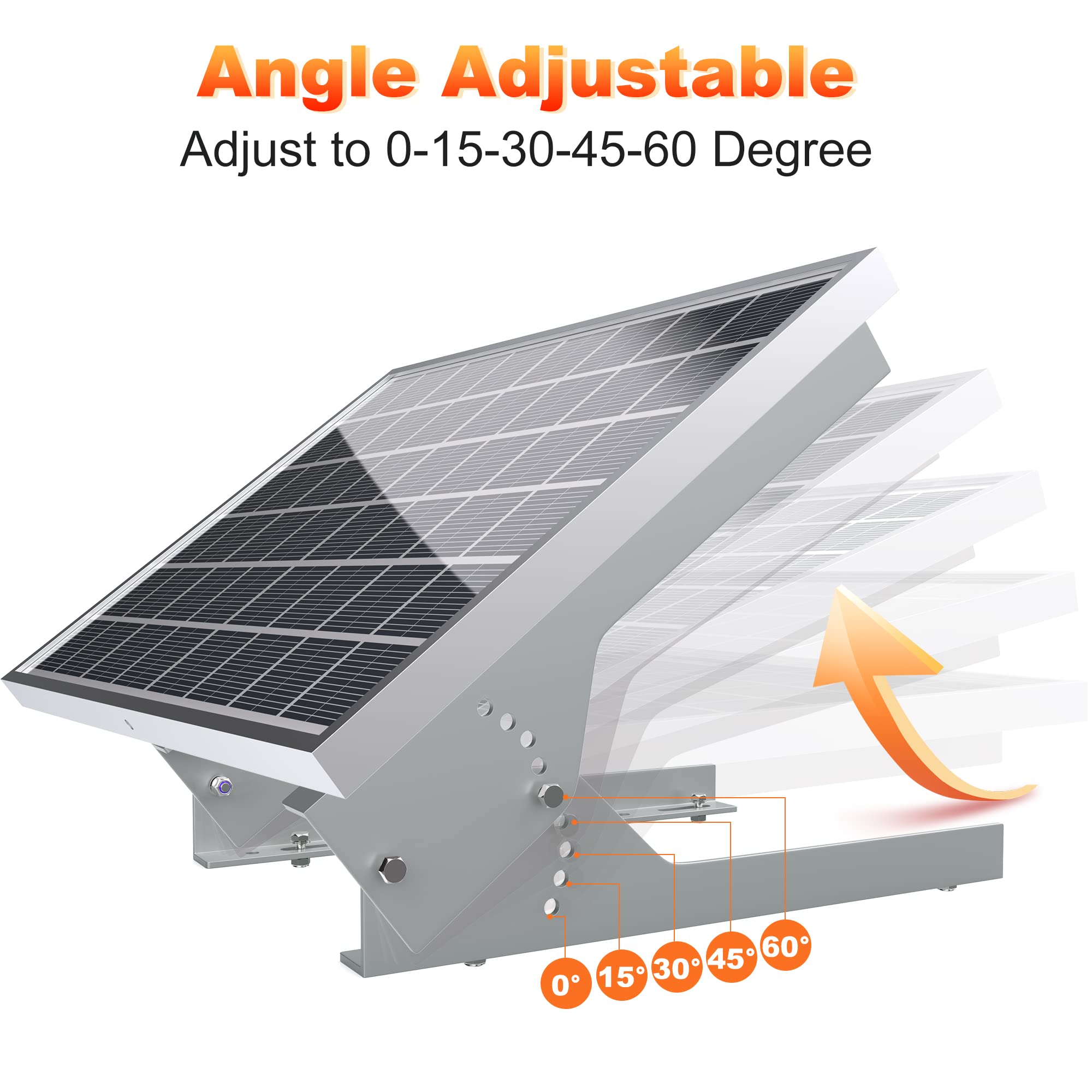 Snapklik.com : SOLPERK Solar Panel Mount - 13.8in Stand, Angle Adjustable