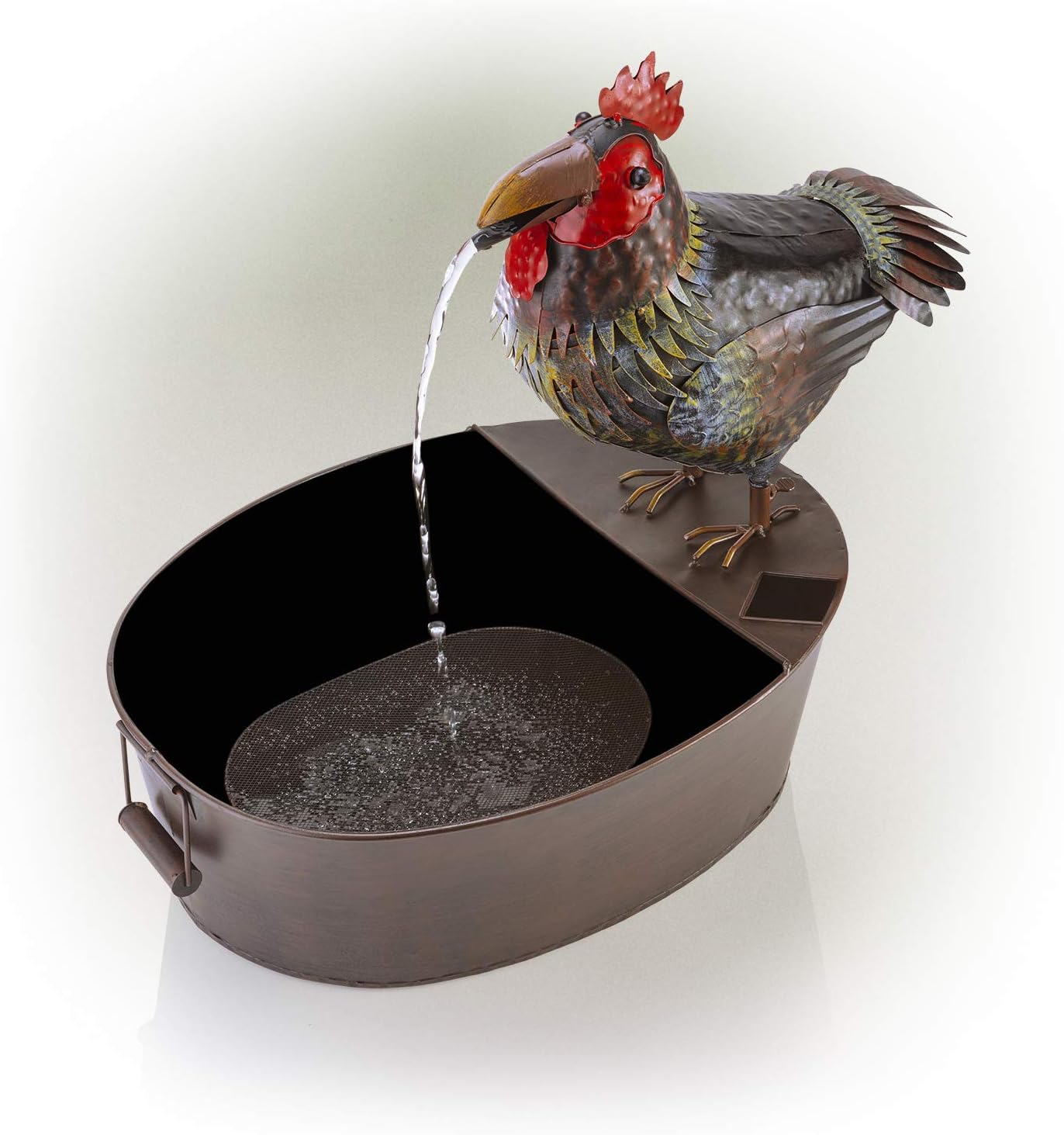 Amazon.com : Alpine Corporation 20" Tall Indoor/Outdoor Metal Rooster ...