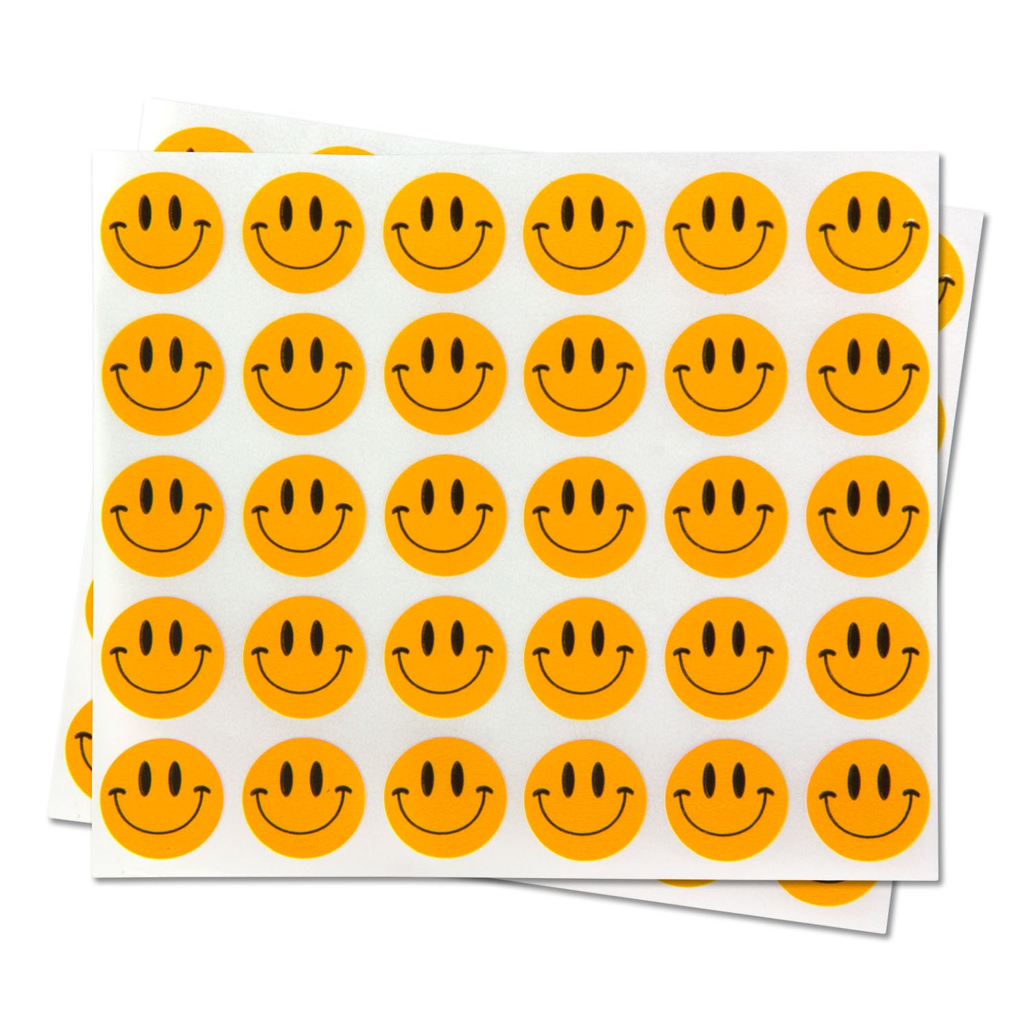Amazon.com: 300 Labels - Happy Smiley Face Stickers - 1/2 inch, Cirlce ...