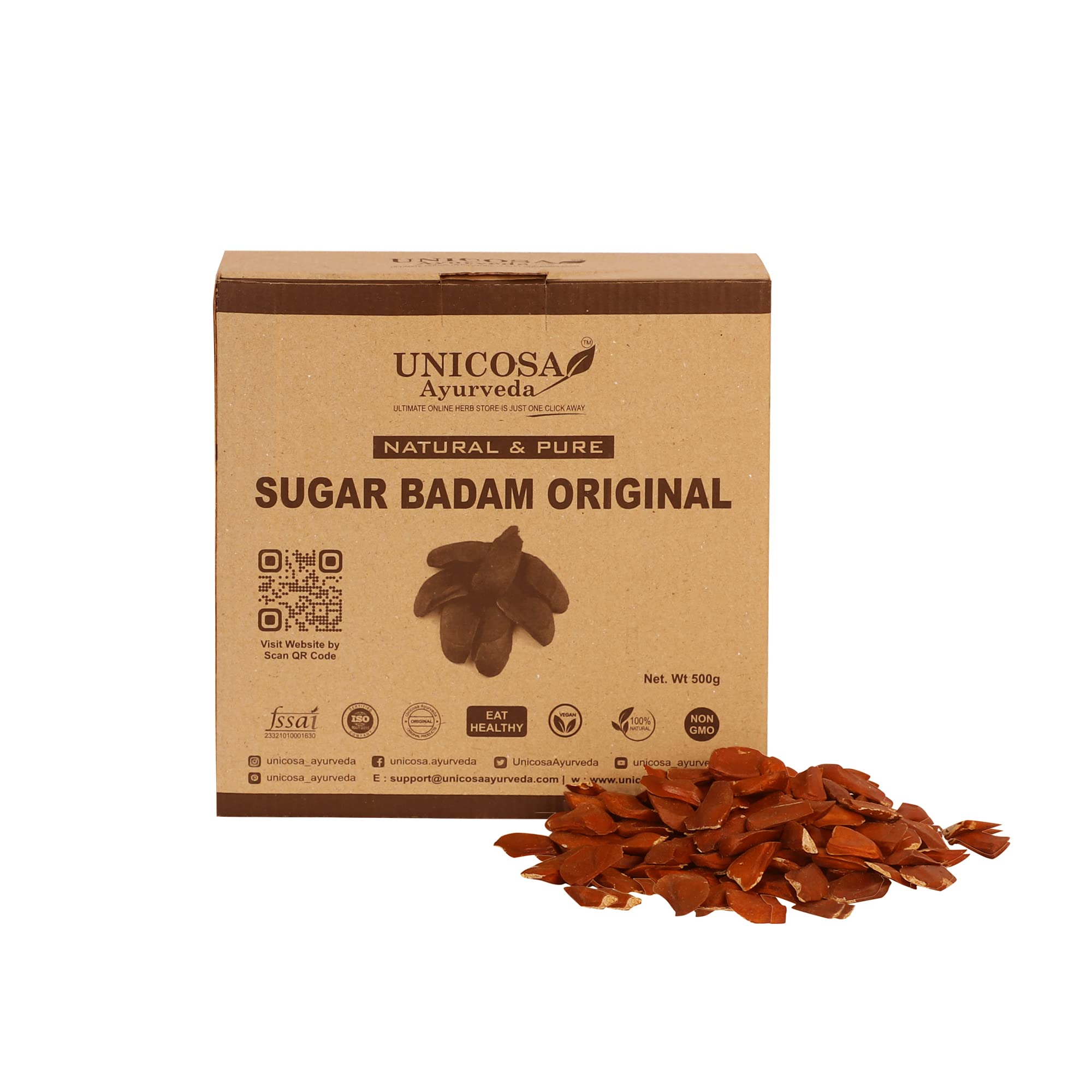 UNICOSA Ayurveda Natural Sugar Badam Kadwa 500gm | Kadua Badam ...