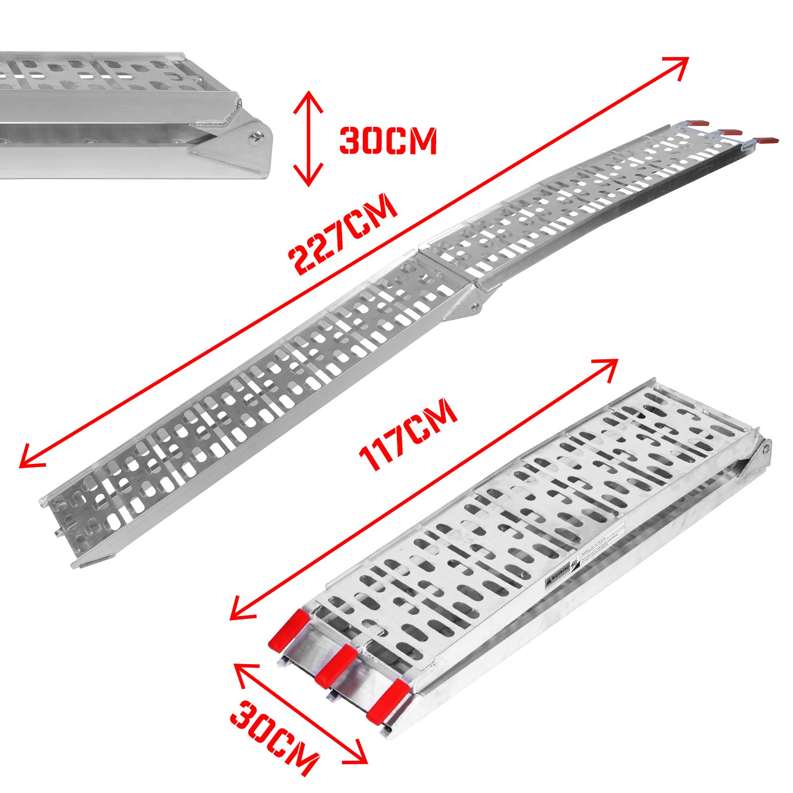 Jago Loading Ramp Aluminum 750 lb max per ramp - Single or as a Set of ...