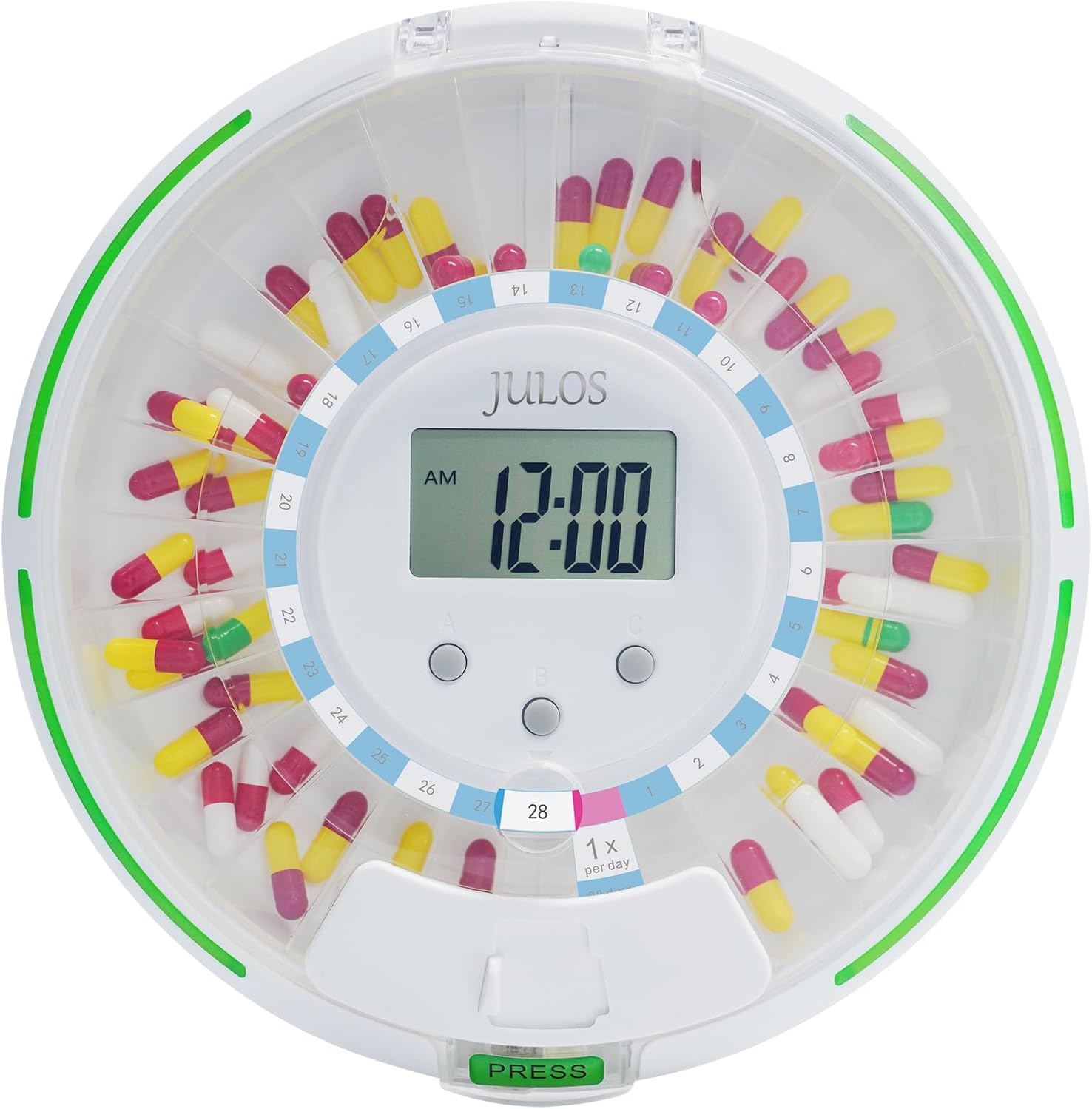 Amazon.com: JULOS Automatic Pill Dispenser with Safety Lock, Flashing ...