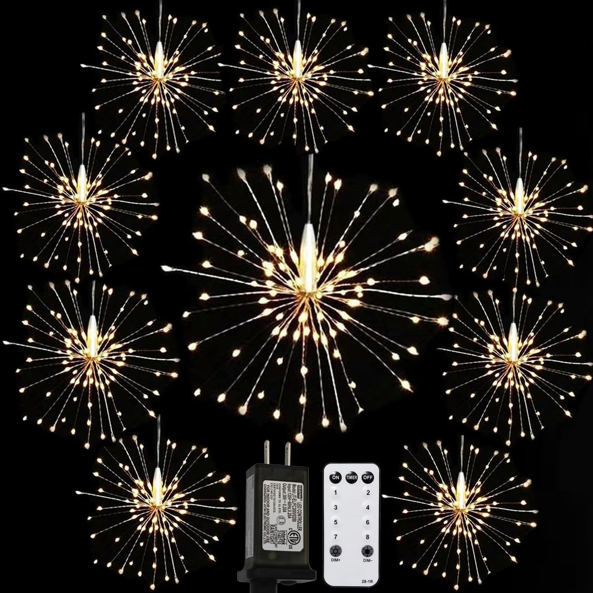 Amazon.com: Dreamworth 10 Pcs Total 1000 LED Firework Copper Wire ...