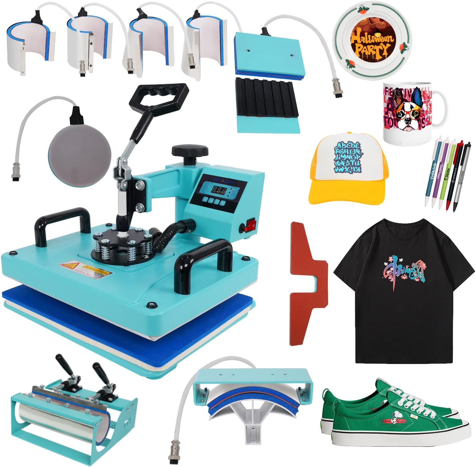 Amazon.com: MECOLOUR Heat Press with 30 OZ Tumbler Attachment 12''x15 ...