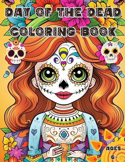 Amazon.com: Day Of The Dead Coloring Book: Mexican Day Of The Dead ...