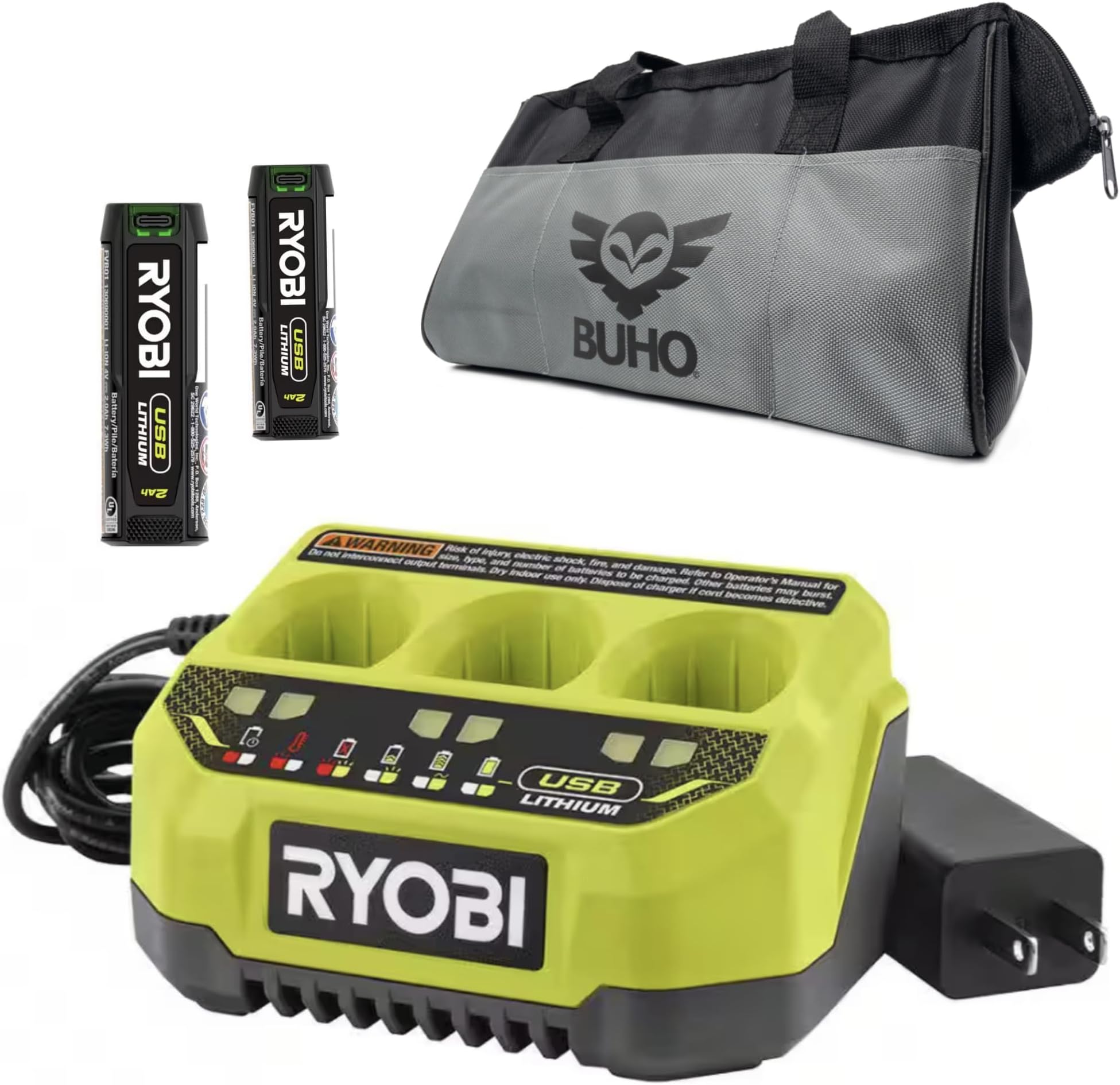 Amazon.com: RYOBI USB Lithium 3-Port Charger 80 Percent Faster : Tools ...