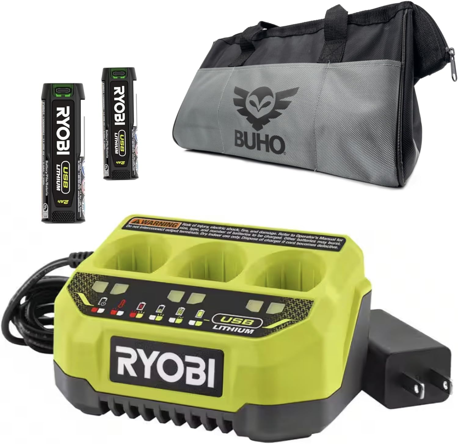 Amazon.com: 3 Port Battery Charger Bundle with Ryobi Charger and Buho ...