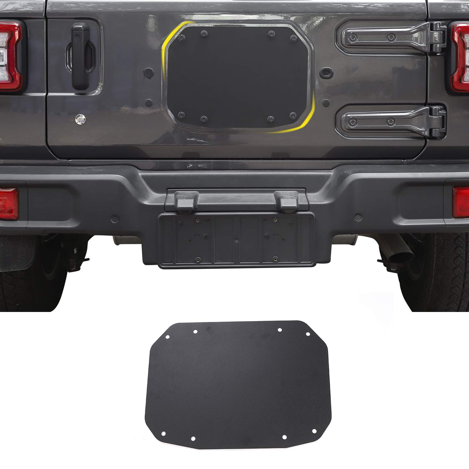 Jecar Spare Tire Carrier Delete Filler Plate Tramp Stamp Tailgate ...
