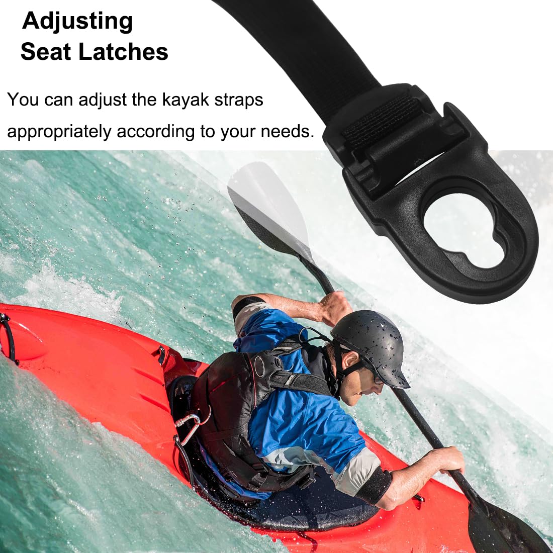 Snapklik.com : Popbee Kayak Seat Repair Kit (Clips And Hooks) Compatible
