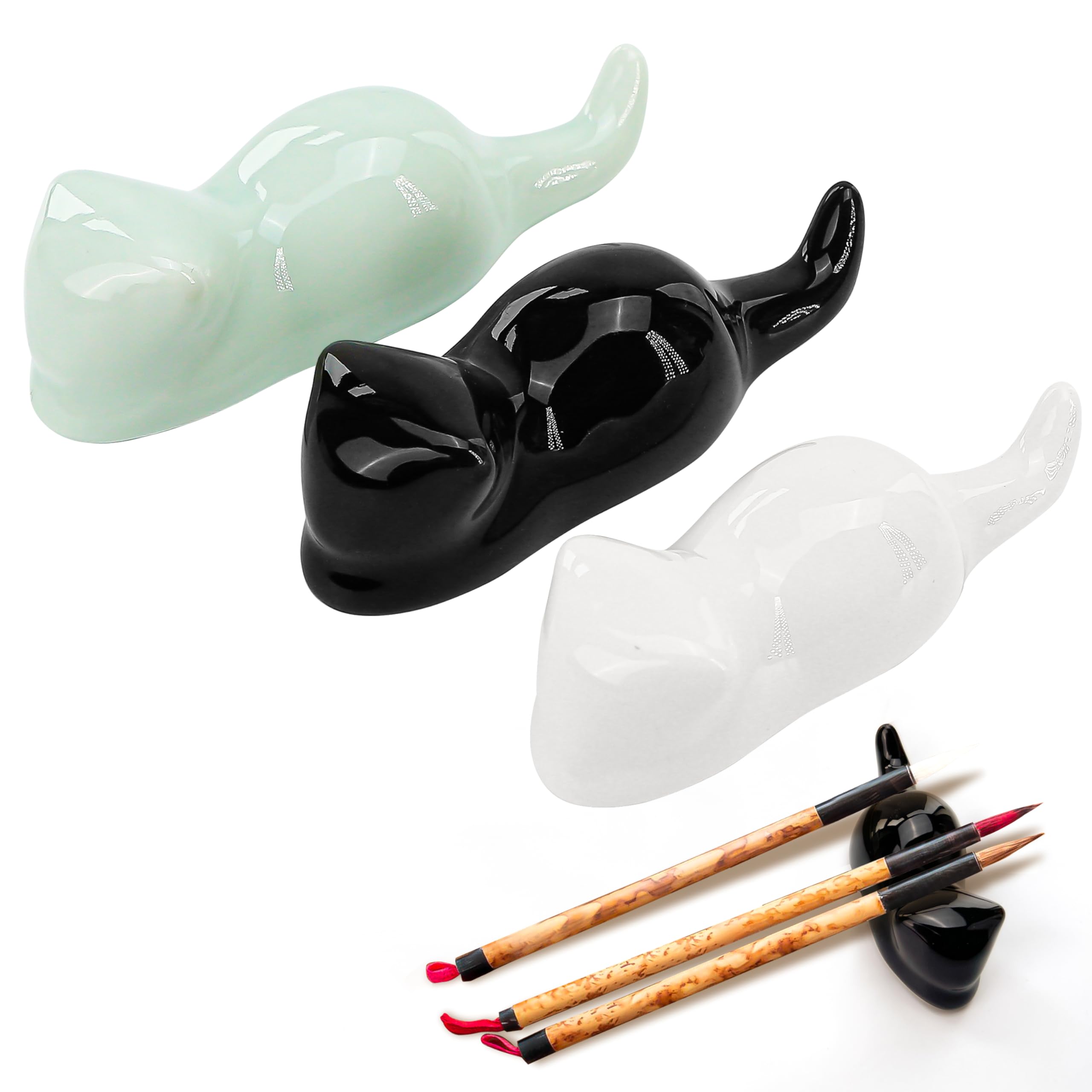 Amazon.com: 3PCS Paint Brush Rest Holder, Cute Cats Shape Stand for ...