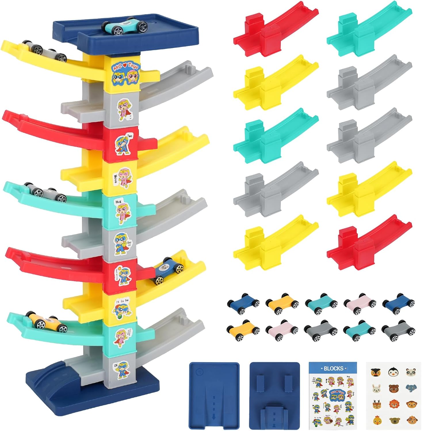 Amazon.com: Car Ramp Toy, Toddler Car Ramp for 1-3 Years Old Kids, Race ...