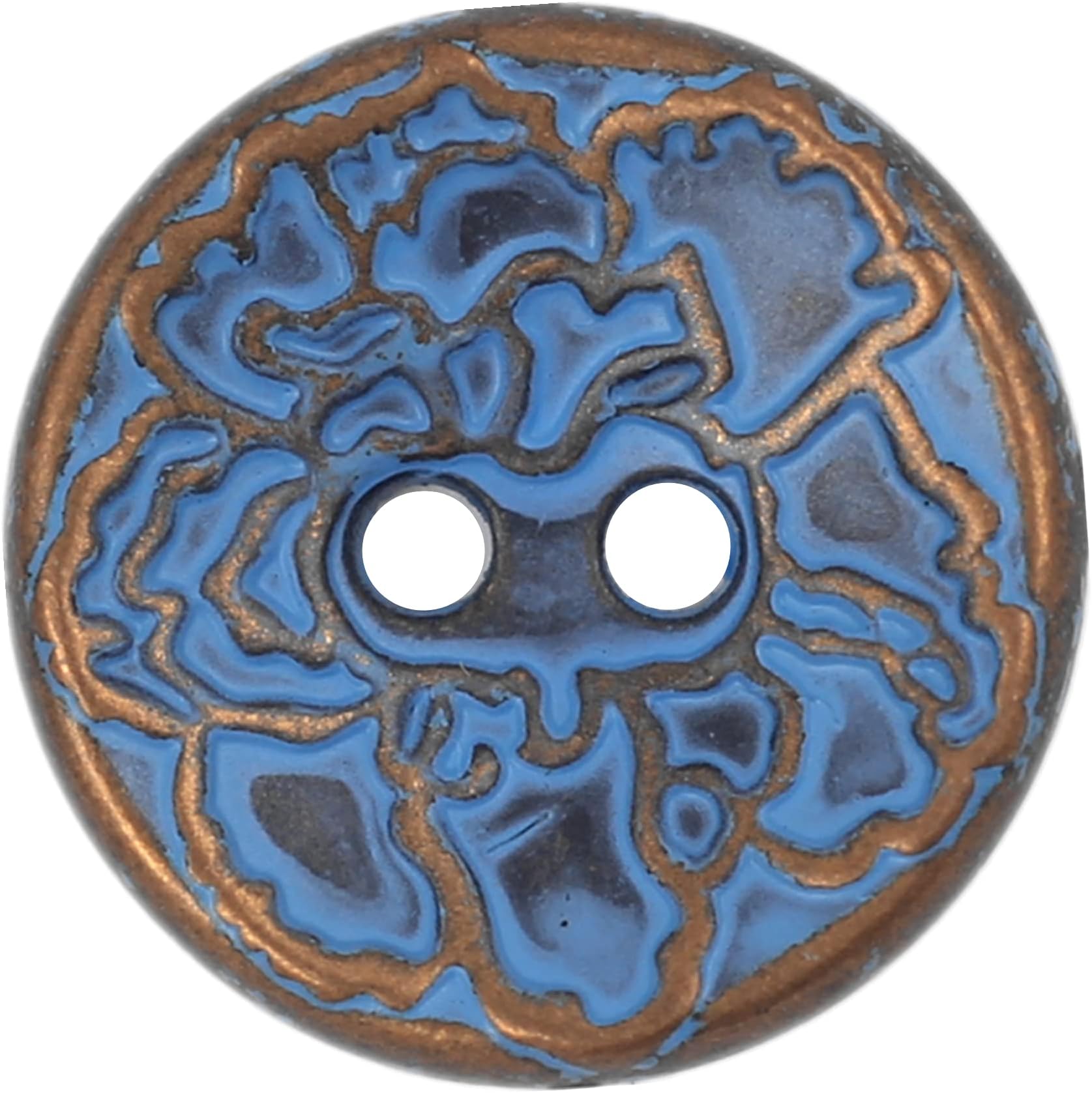 Amazon.com: Bezelry 12 Pieces Flower Pattern Concave Metal Hole Buttons ...