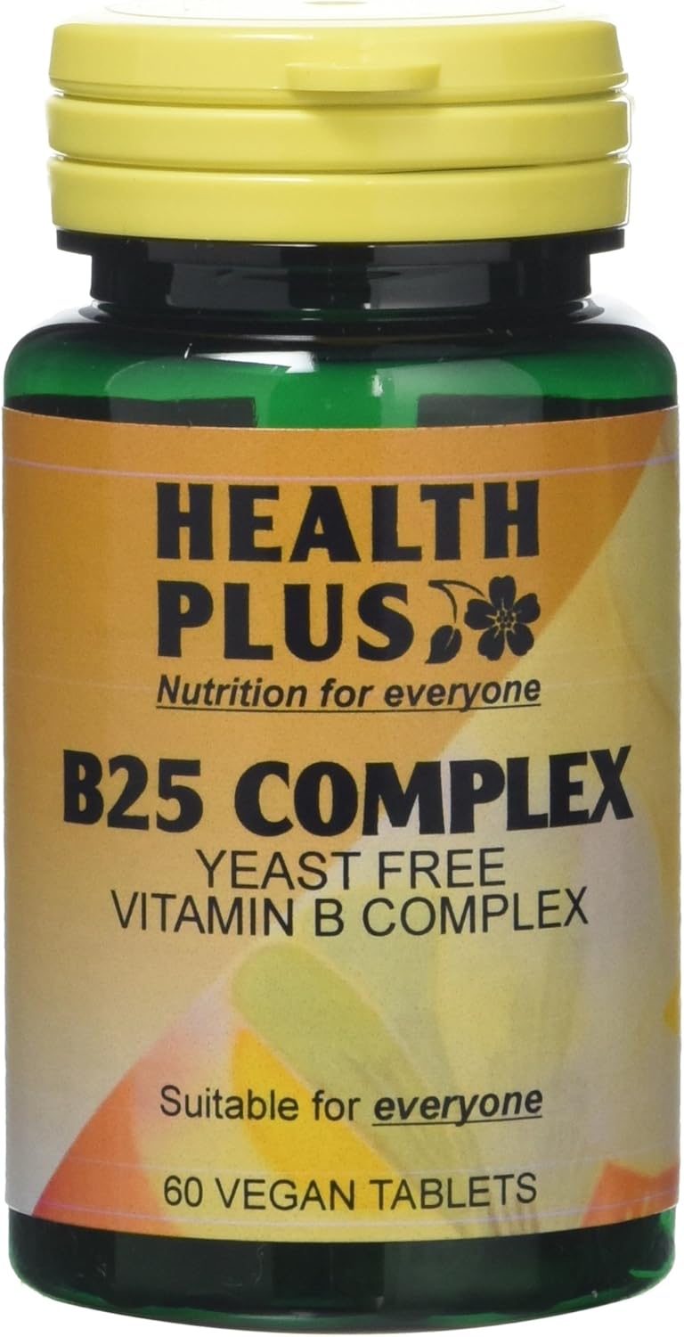 Health Plus B25 Complex Vitamin B Supplement - 2 X Packs Of 60 Tablets ...