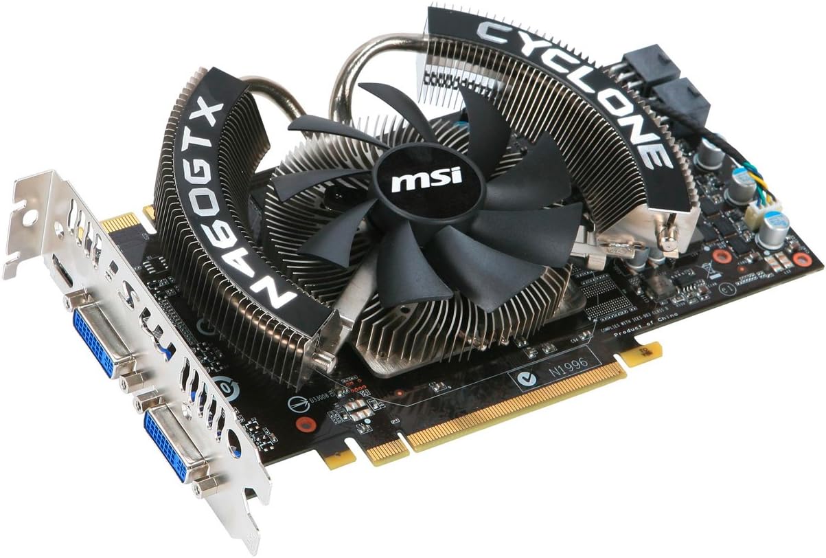 MSI Nvidia GeForce N460GTX Cyclone 1GD5/OC Graphics Card Full Retail ...
