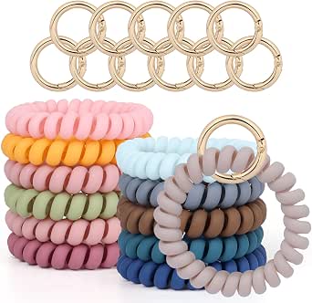 Amazon.com: Yi-gog 12PCS Stretchable Wristband Wristlet Keychain Wrist ...