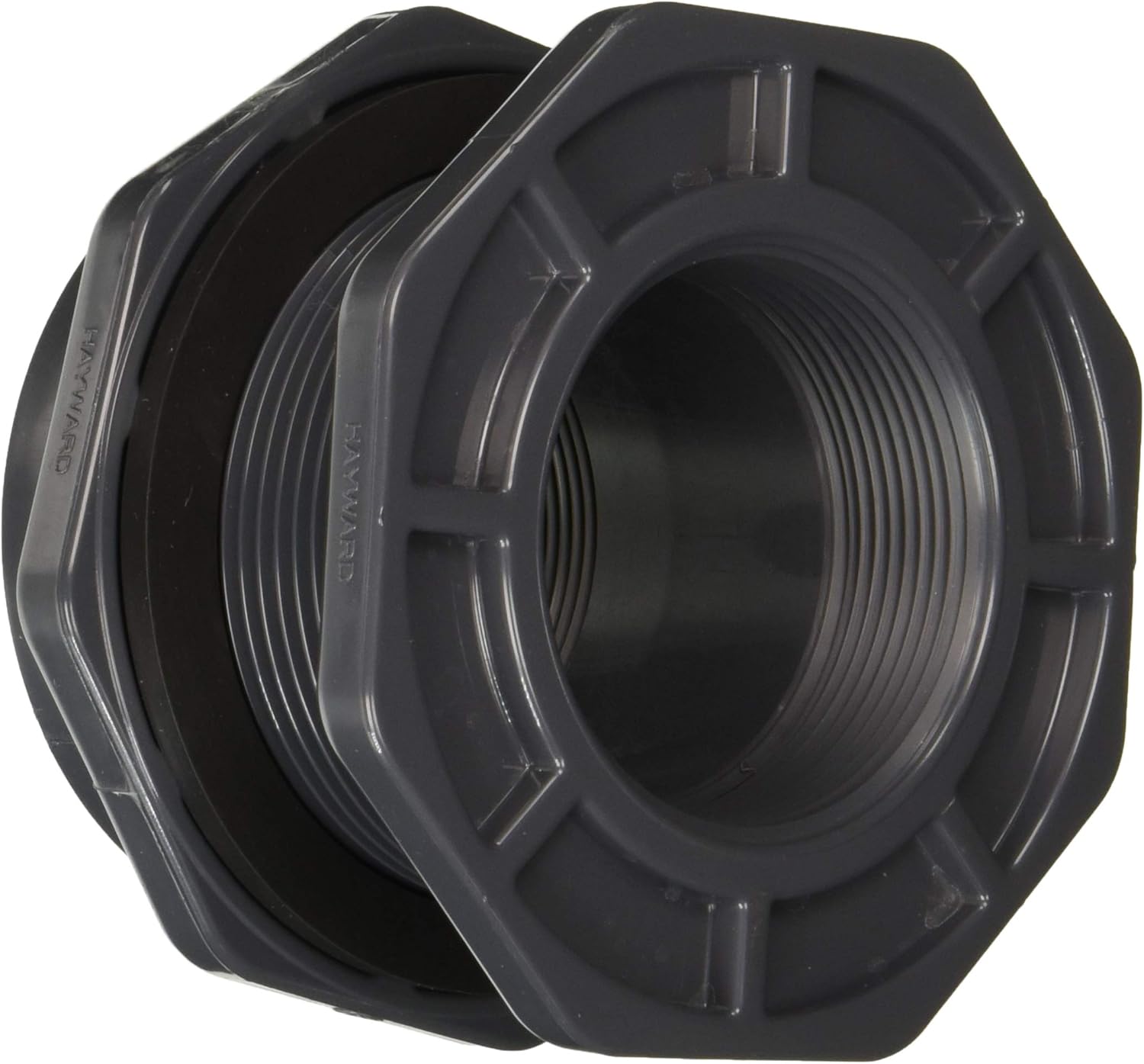 Amazon.com : Hayward BFA1030TFS 3-Inch Dark Gray PVC Thread by Thread BFA Series Bulkhead ...