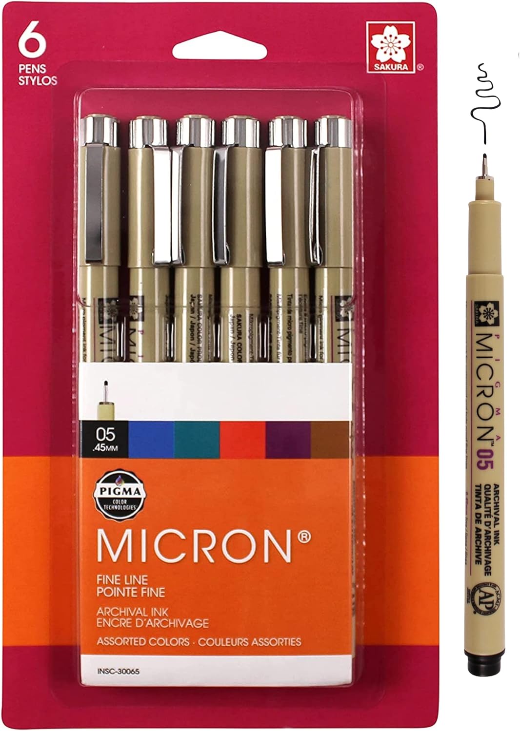 Amazon.com: SAKURA Pigma Micron Fineliner Pens - Archival Black and ...