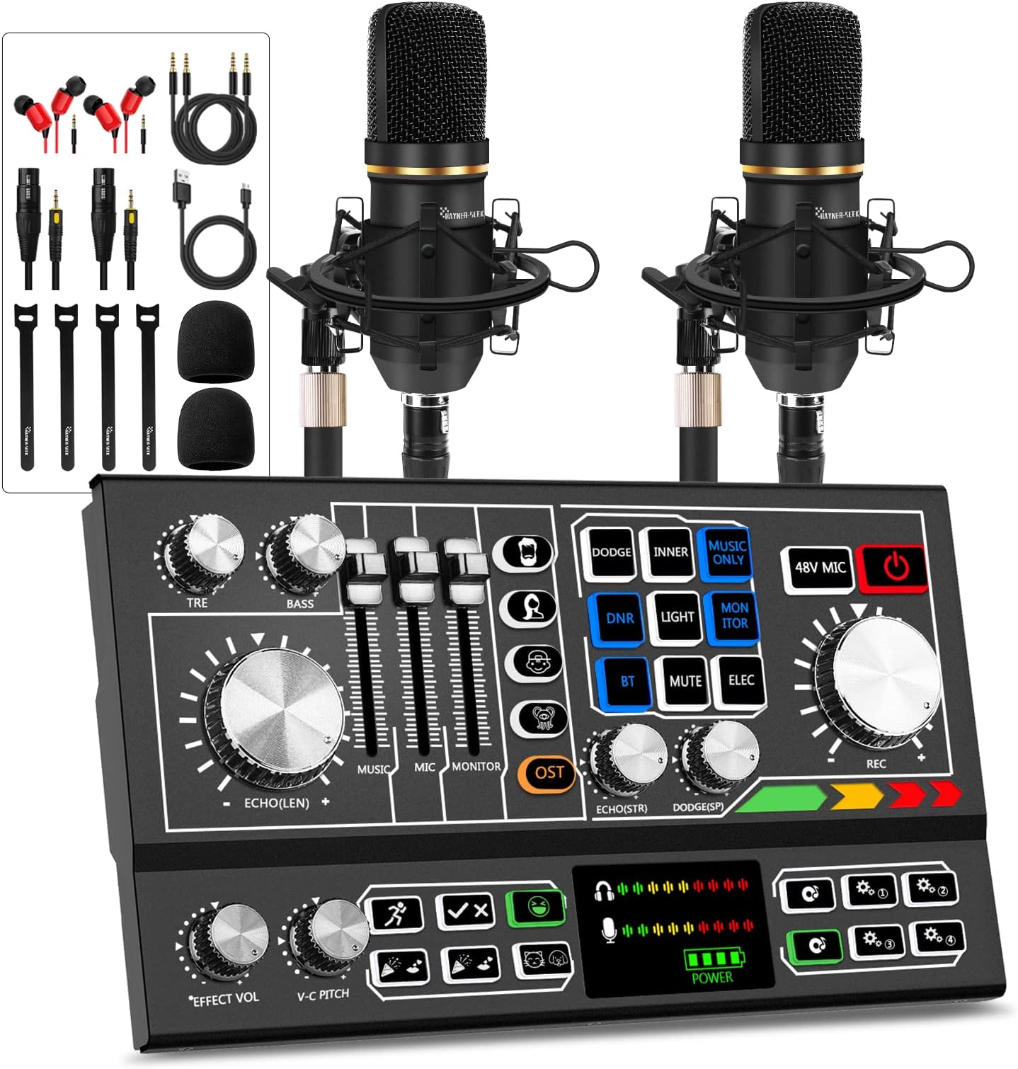 Amazon.com: Soundcraft 4-Person Podcast Podcasting Recording Kit Mics ...