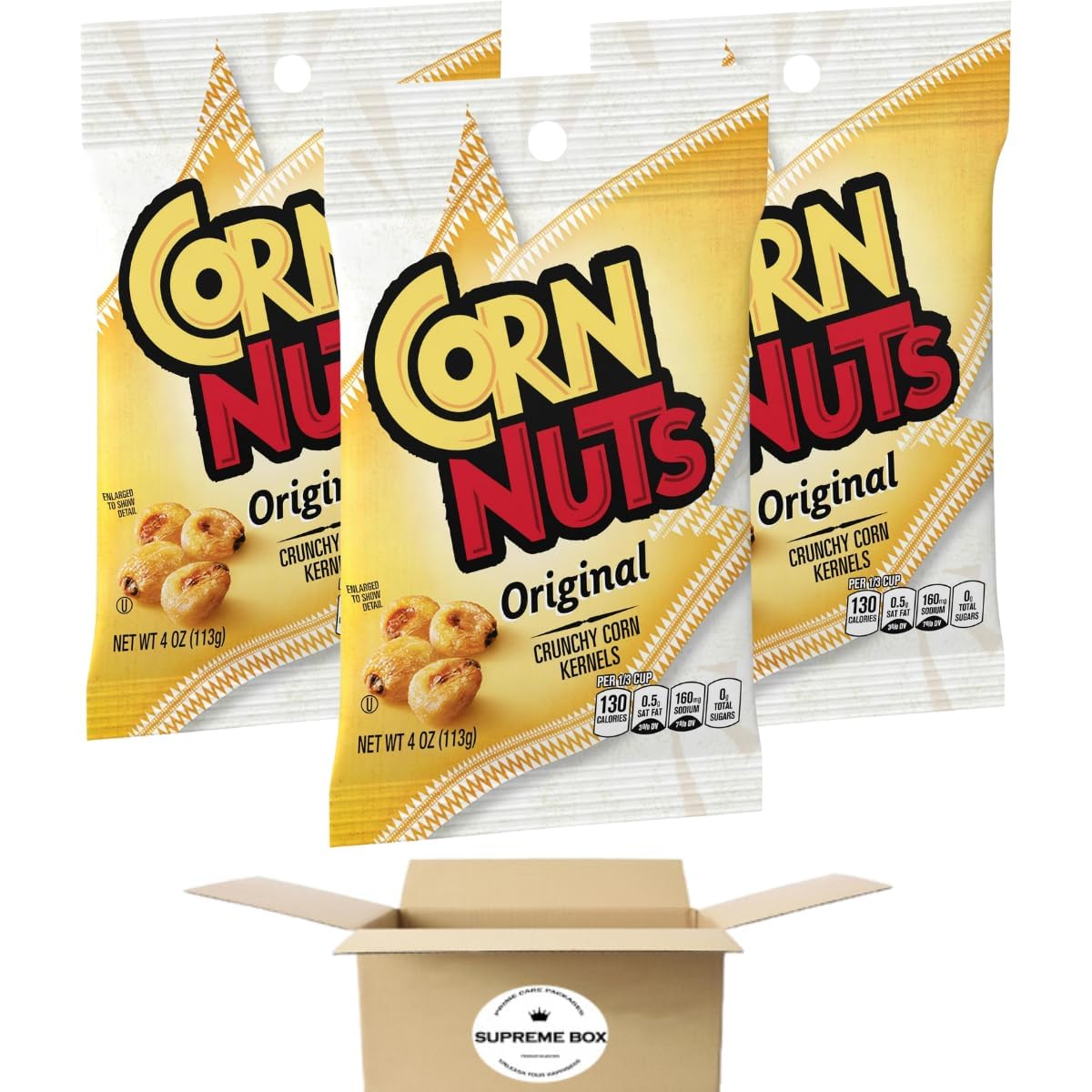Amazon.com: CORN NUTS Original Crunchy Corn Kernels Snack, 4 oz - Pack ...