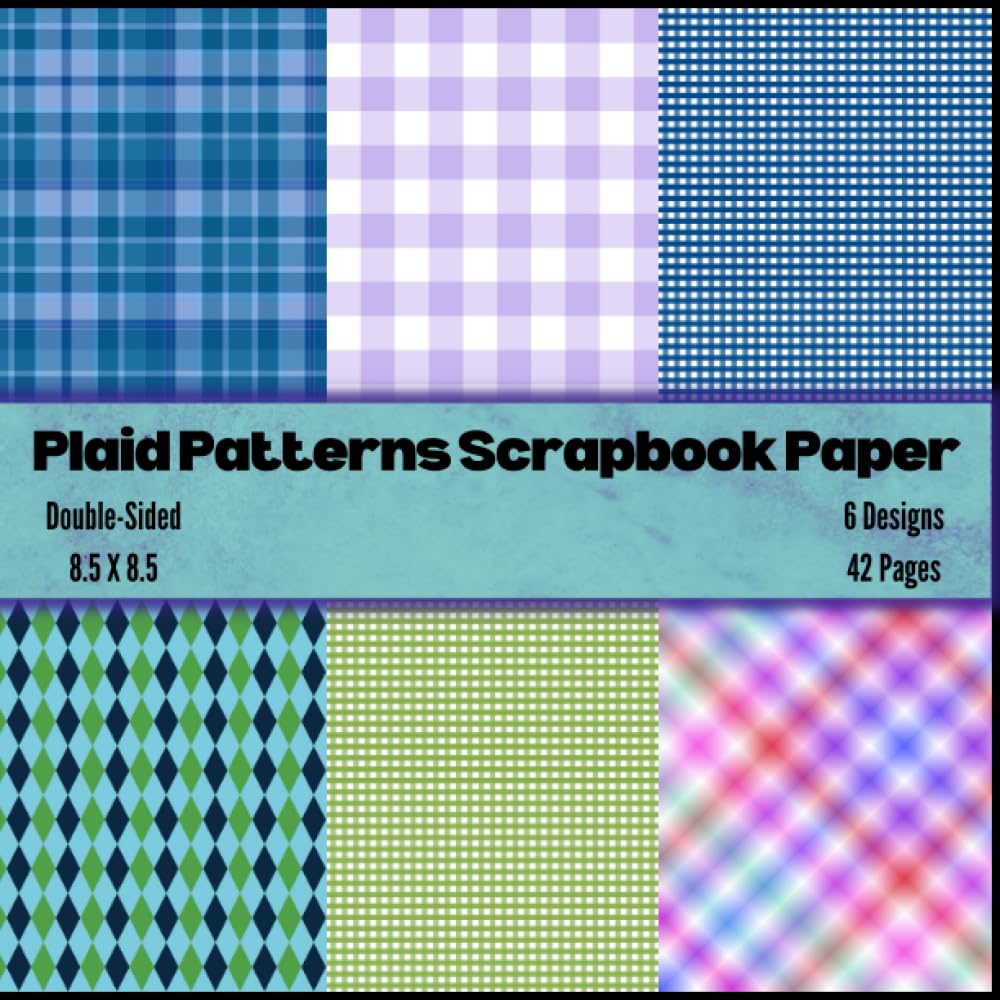 Amazon.com: Plaid Pattern Scrapbook Paper: Tartan, Gingham, Checkered ...