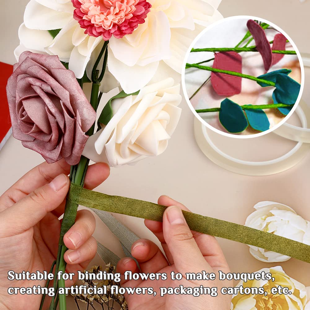 Snapklik.com : 5 Rolls Floral Tape, Clear Waterproof Florist Tape ...