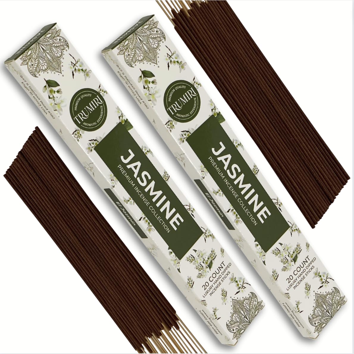 Amazon.com: Jasmine Incense Sticks - Total 40 Insence-Sticks - Dual ...