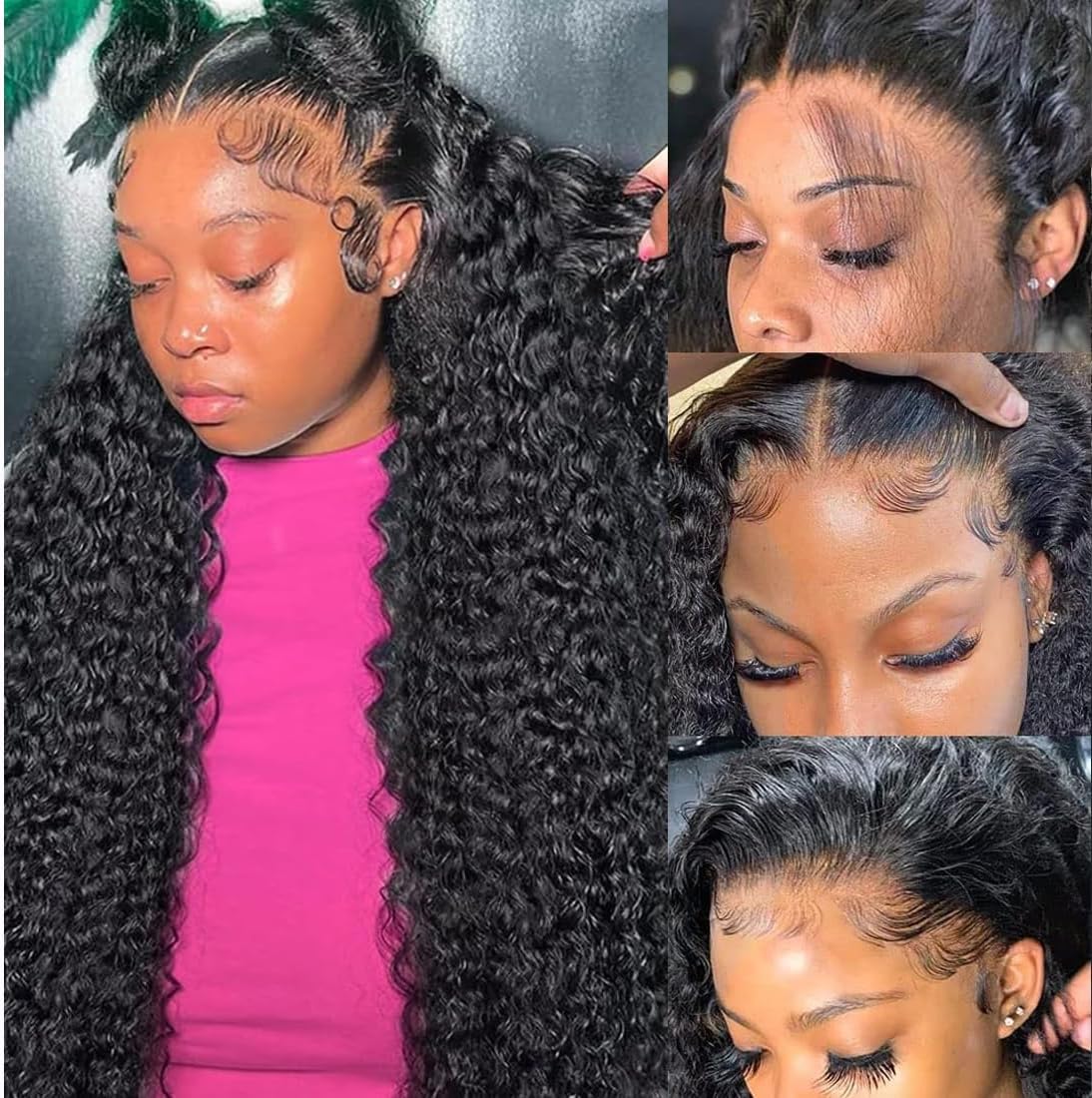 Amazon.com : Alionly 30 Inch 13x6 Lace Front Wigs Human Hair 200 ...