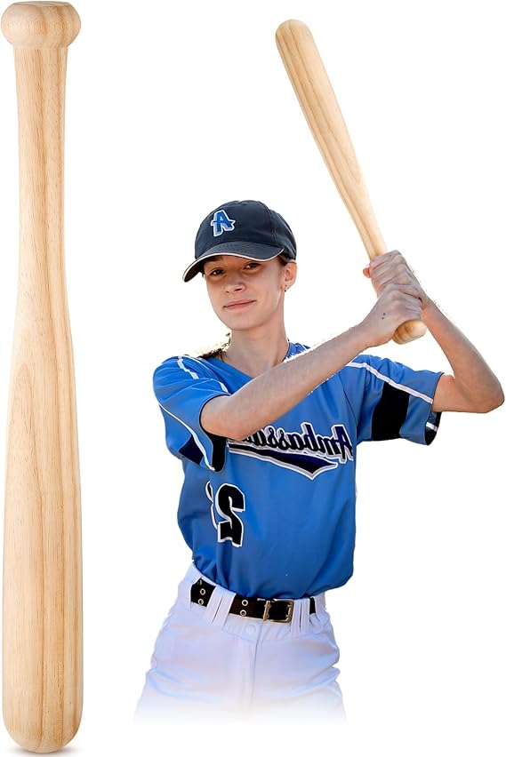 Amazon.com : Simgoing One Hand Training Baseball Bat 22 Inch 26 Oz Wood ...