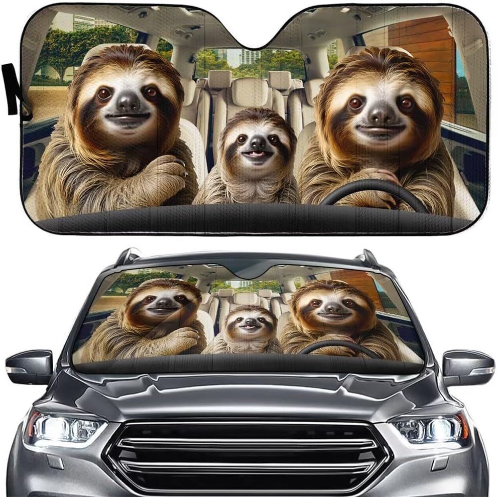 Amazon.com: Sloth Driving Auto Sun Shade Car Windshield Window Cover ...