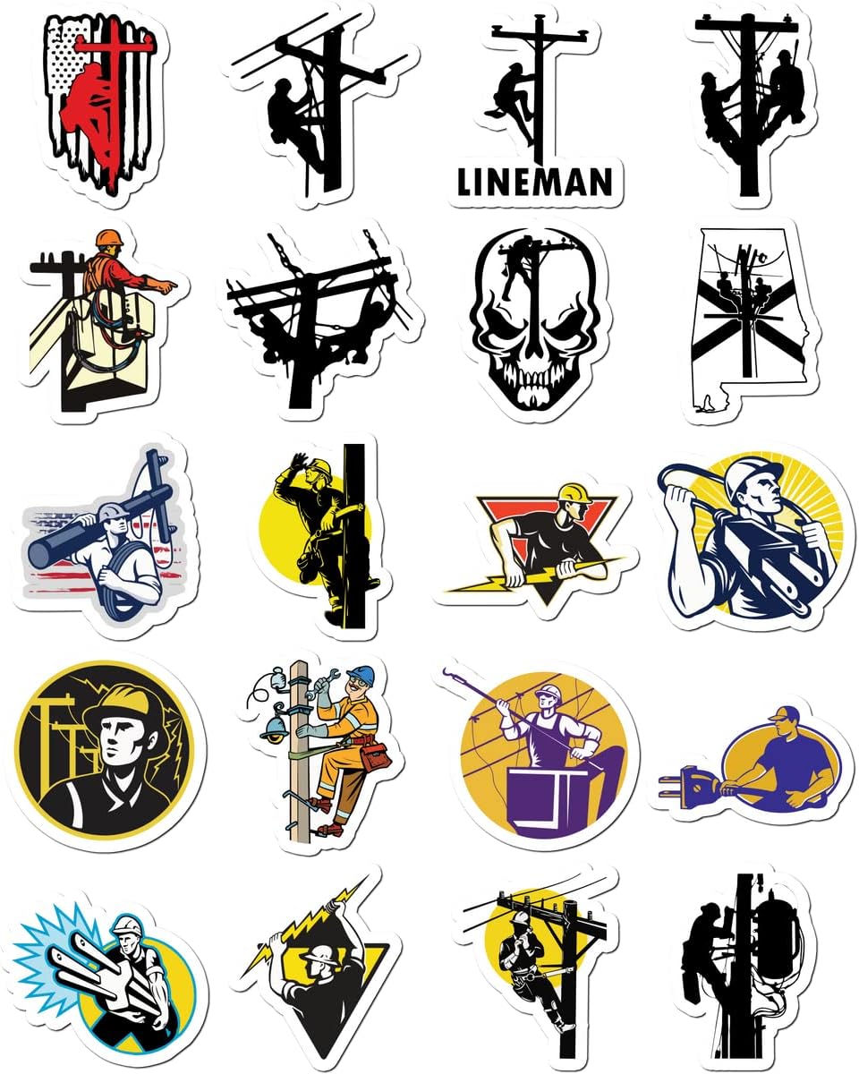 Amazon.com: Sticker Vinyl Stickers Power Decal Lineman Bumper Laptop ...