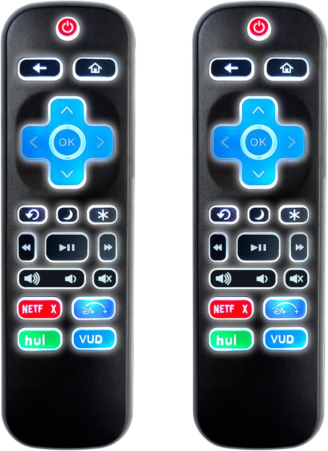 Amazon.com: Pack of 2 Replacement Backlit Remote for Roku TV with ...