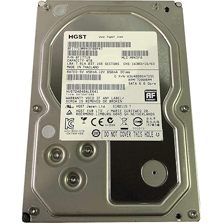 Hitachi HGST Ultrastar 7K4000 4TB HUS724040ALE641 3,5' SATA-600 64MB ...